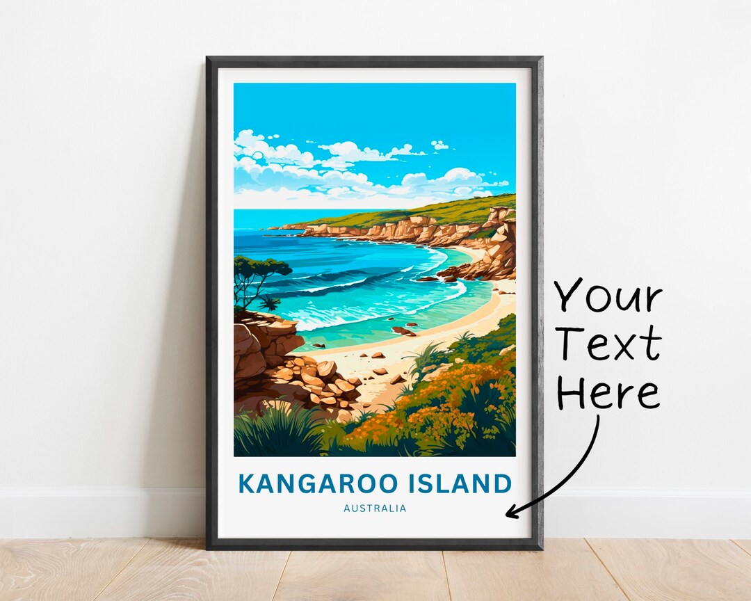 Personalized Kangaroo Island Travel Print - Kangaroo Island Poster ...