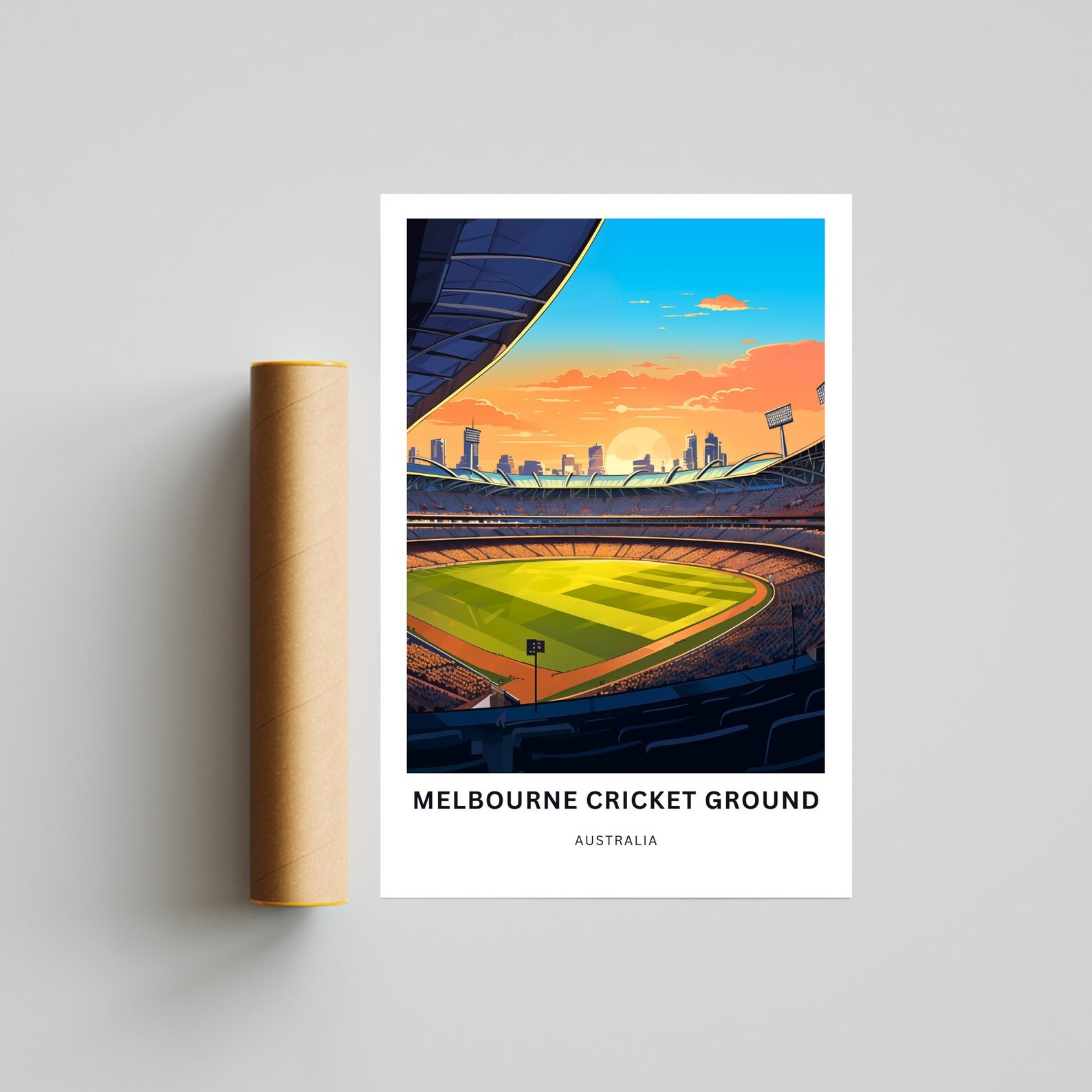 Melbourne Cricket Ground (MCG) Travel Print - Melbourne Cricket Ground ...