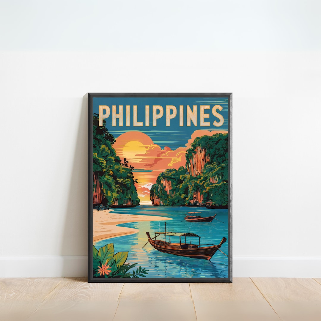 Philippines Vintage Travel Poster - Philippines Print, Southeast Asia ...