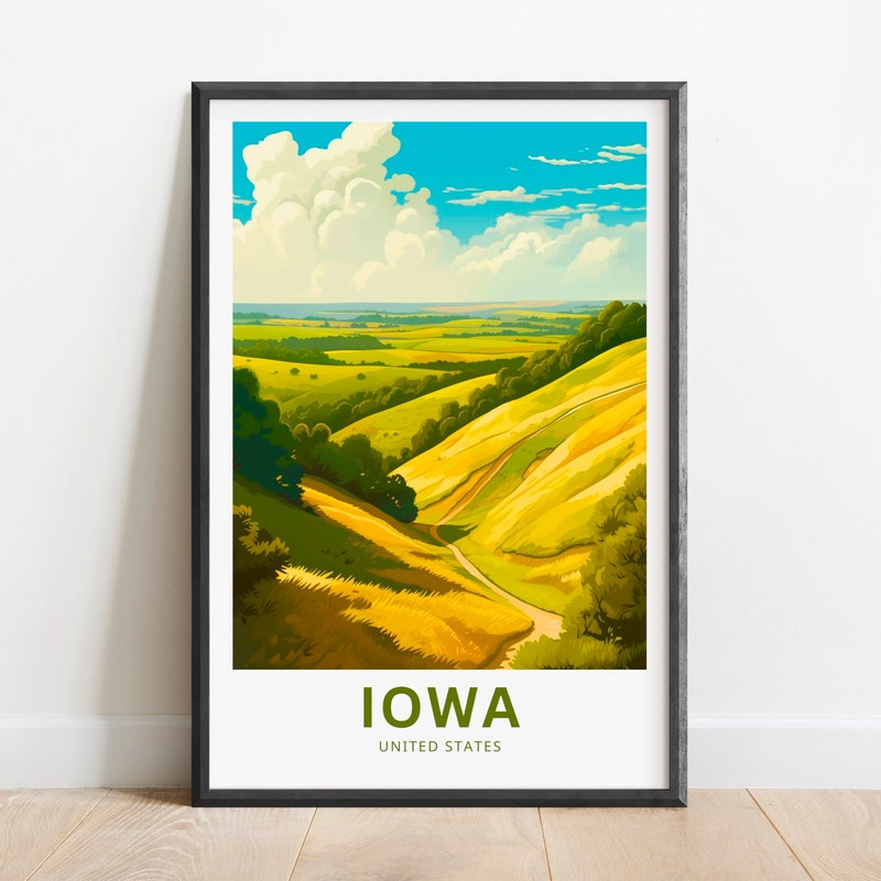 Iowa Poster - Etsy