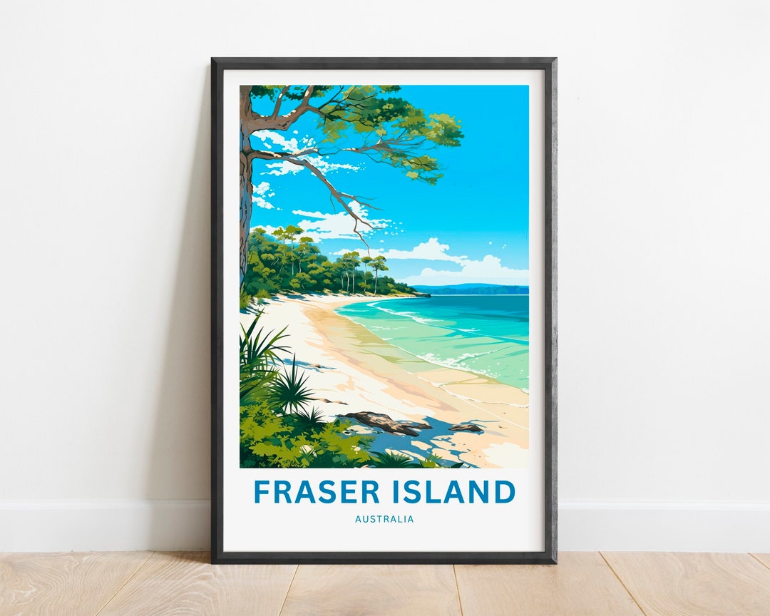 Fraser Island Travel Print - Fraser Island Poster, Australia Wall Art ...