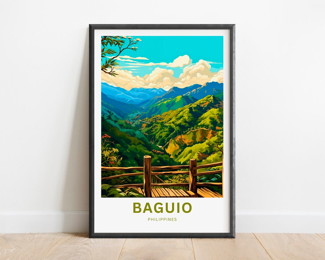 Baguio City Travel Print - Baguio Poster, Philippines Wall Art, Framed ...