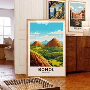 Bohol Travel Print - Bohol Poster, Philippines Wall Art, Framed Present ...