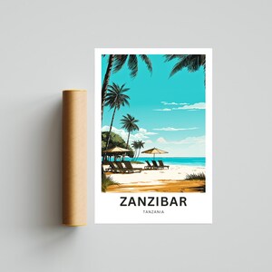 Zanzibar Travel Print - Zanzibar Poster, Tanzania Wall Art, Framed ...