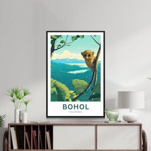 Bohol Travel Print - Bohol Poster, Philippines Wall Art, Framed Present ...