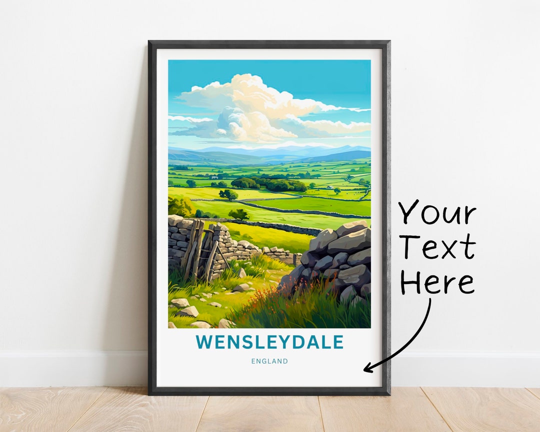 Personalized Wensleydale Travel Print - Wensleydale Poster, England ...