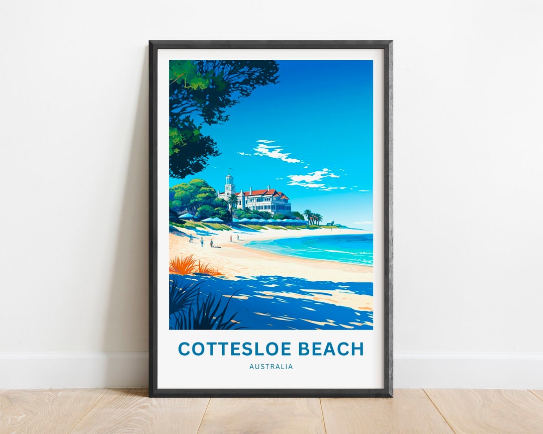 Cottesloe Beach Print: Perth Australia Travel Poster - Etsy