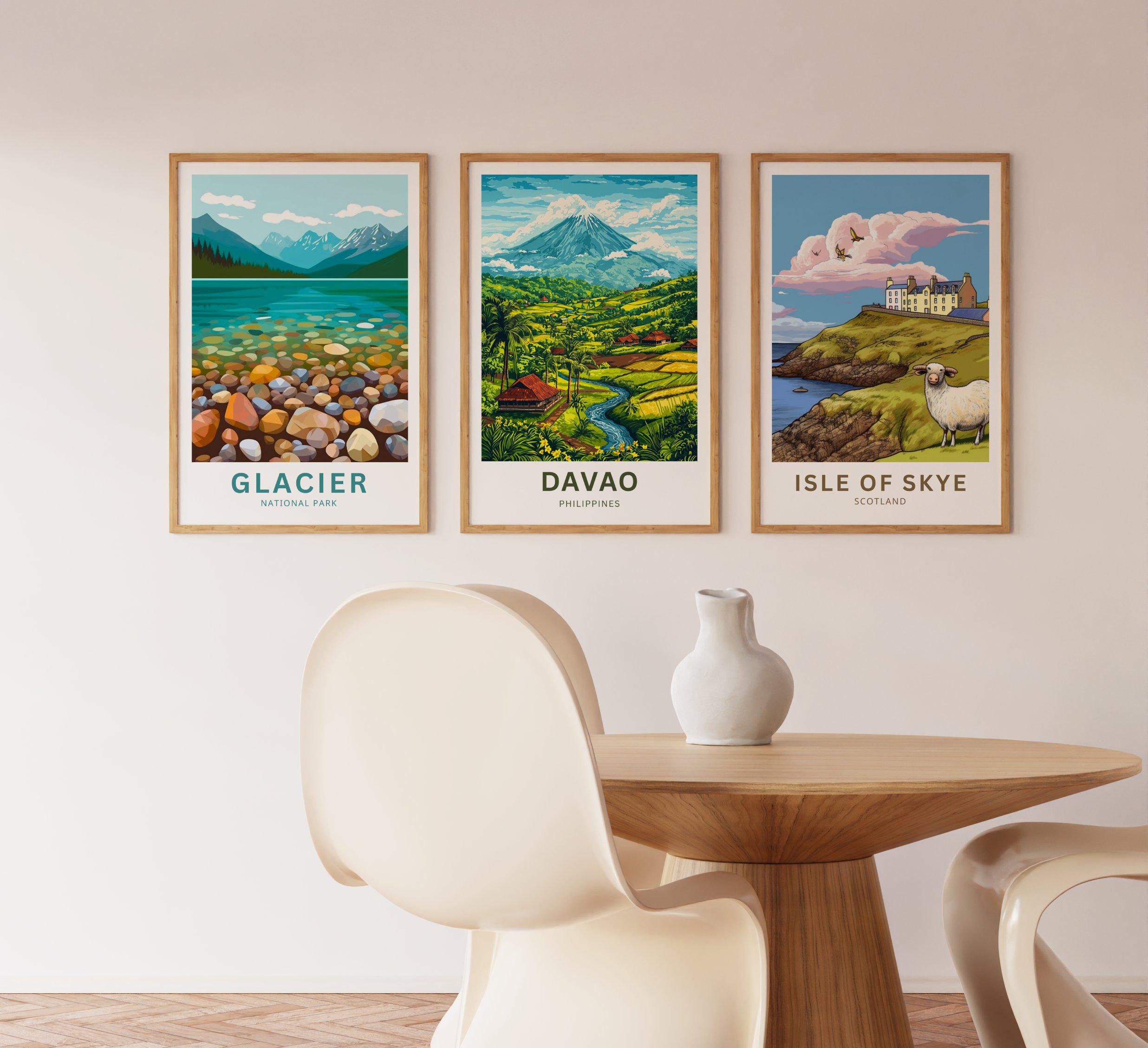 Davao Travel Print - Davao Poster, Philippines Wall Art, Framed Present ...