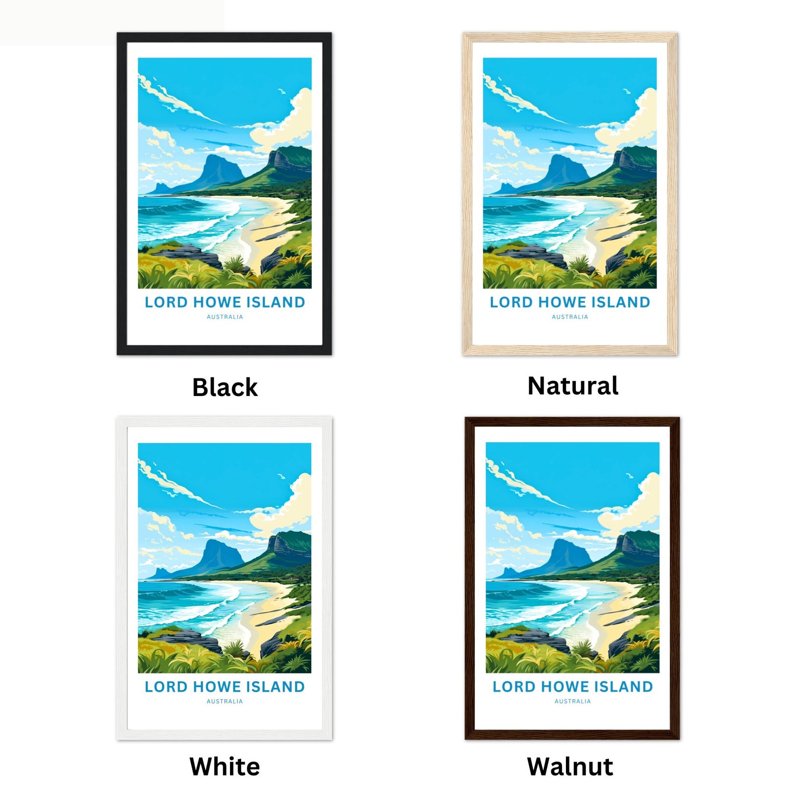 Lord Howe Island Travel Print - Lord Howe Island Poster, Australia Wall ...