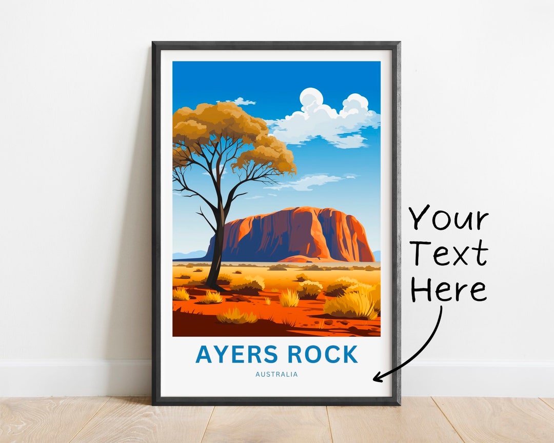 Personalized Ayers Rock Travel Print - Ayers Rock Poster, Australia ...