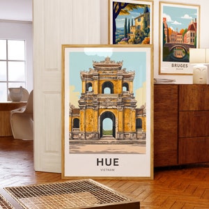 Hue Travel Print - Hue Poster, Vietnam Wall Art, Framed Present, Gift ...