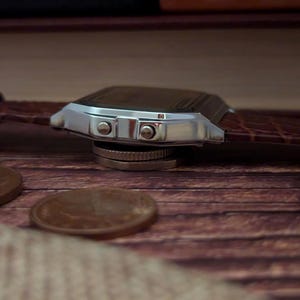 Custom Casio A158 Vintro || Genuine Leather Hand-notched Strap || Casio ...