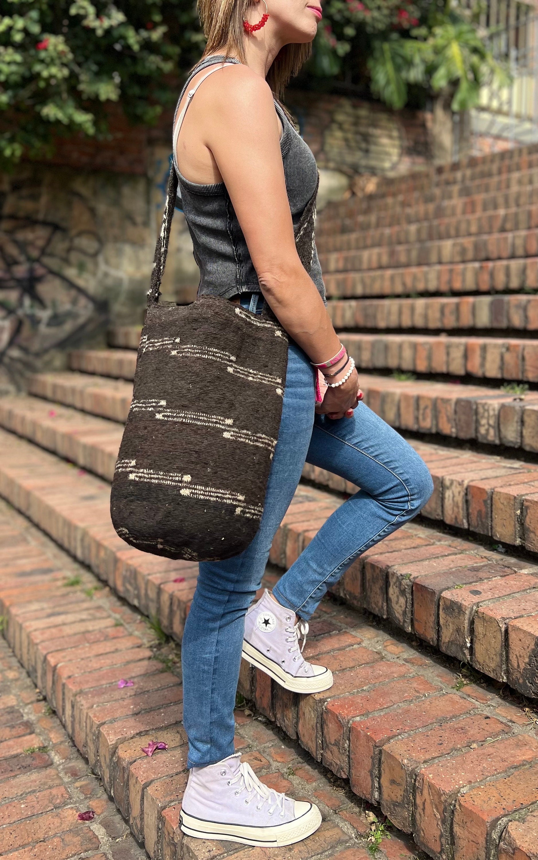 Rare ARHUACO Handwoven Mochilla Bag, Large Arhuaco Bags, Authentic ...