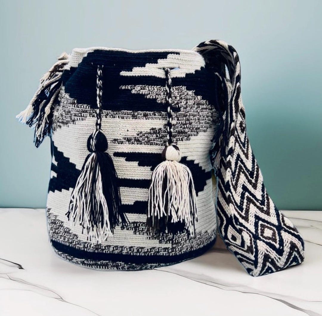 Large WAYUU Bag, Handmade WAYUU Mochila, Crossbody Wayuu Purse, Wayuu ...