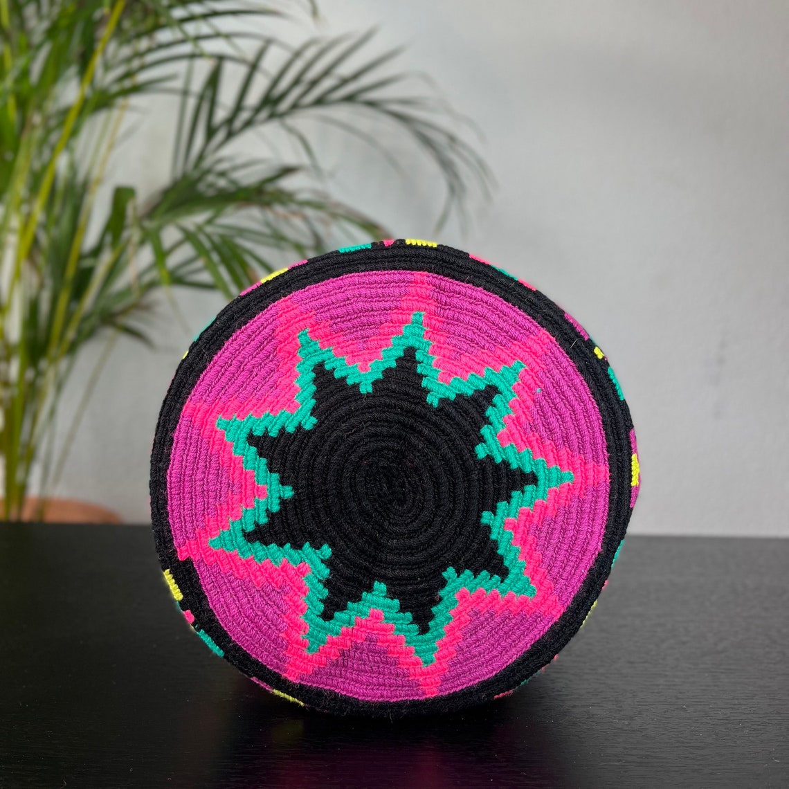 Large WAYUU Bag W/ Braided Handles, WAYUU Mochila Bag, Wayuu Purse ...