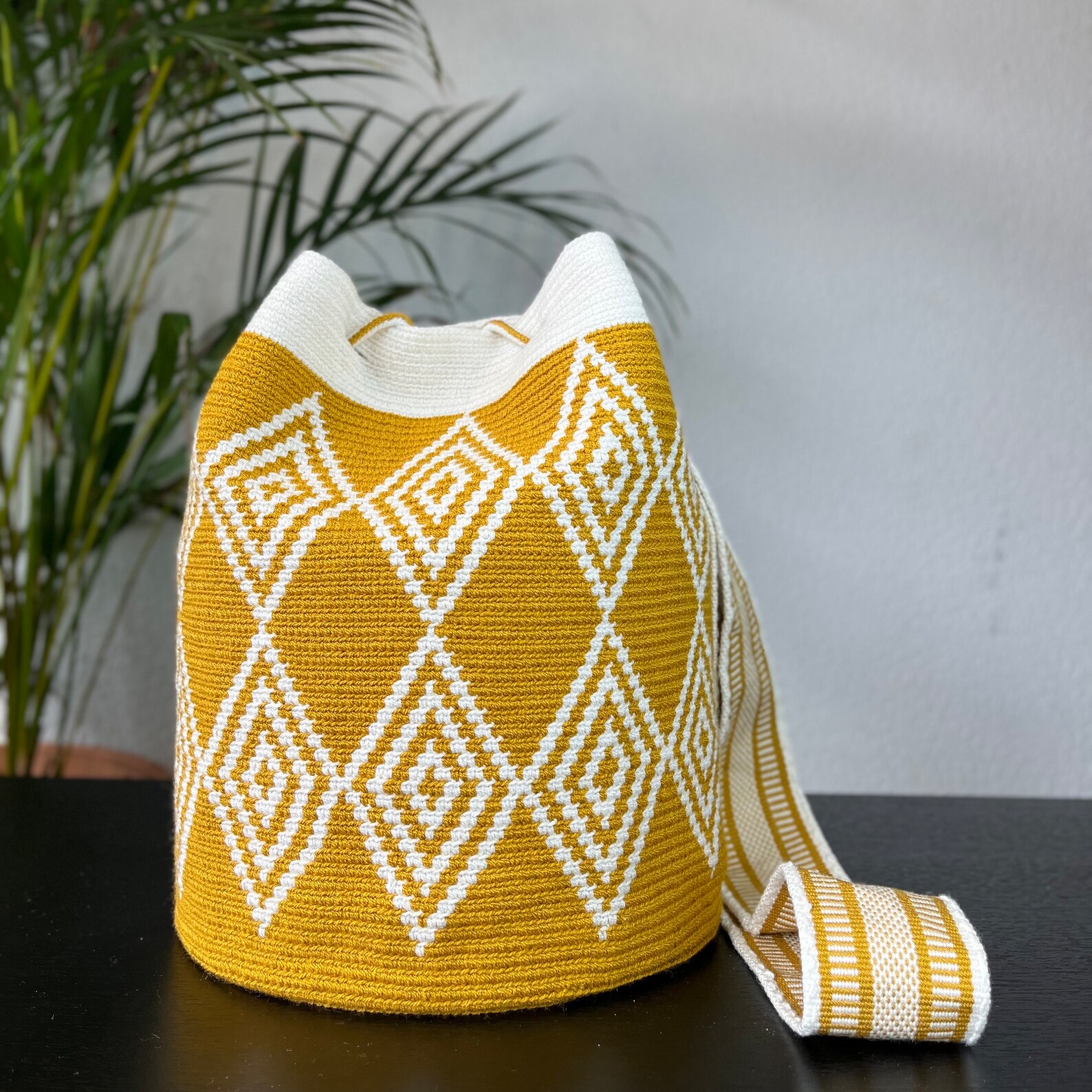 Large WAYUU Bag W/ Braided Handles, WAYUU Mochila Bag, Wayuu Purse ...