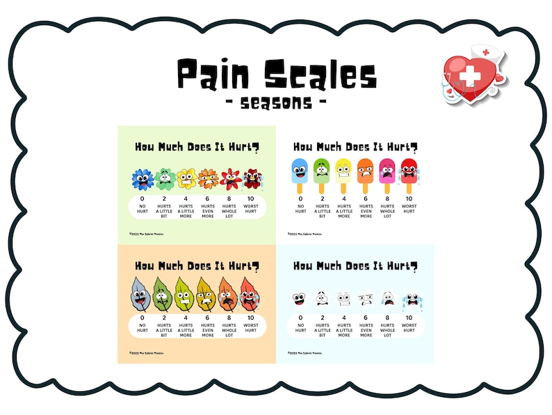 Pain Scale Flyers - Seasons - School Nurse - Pediatrics - Education ...