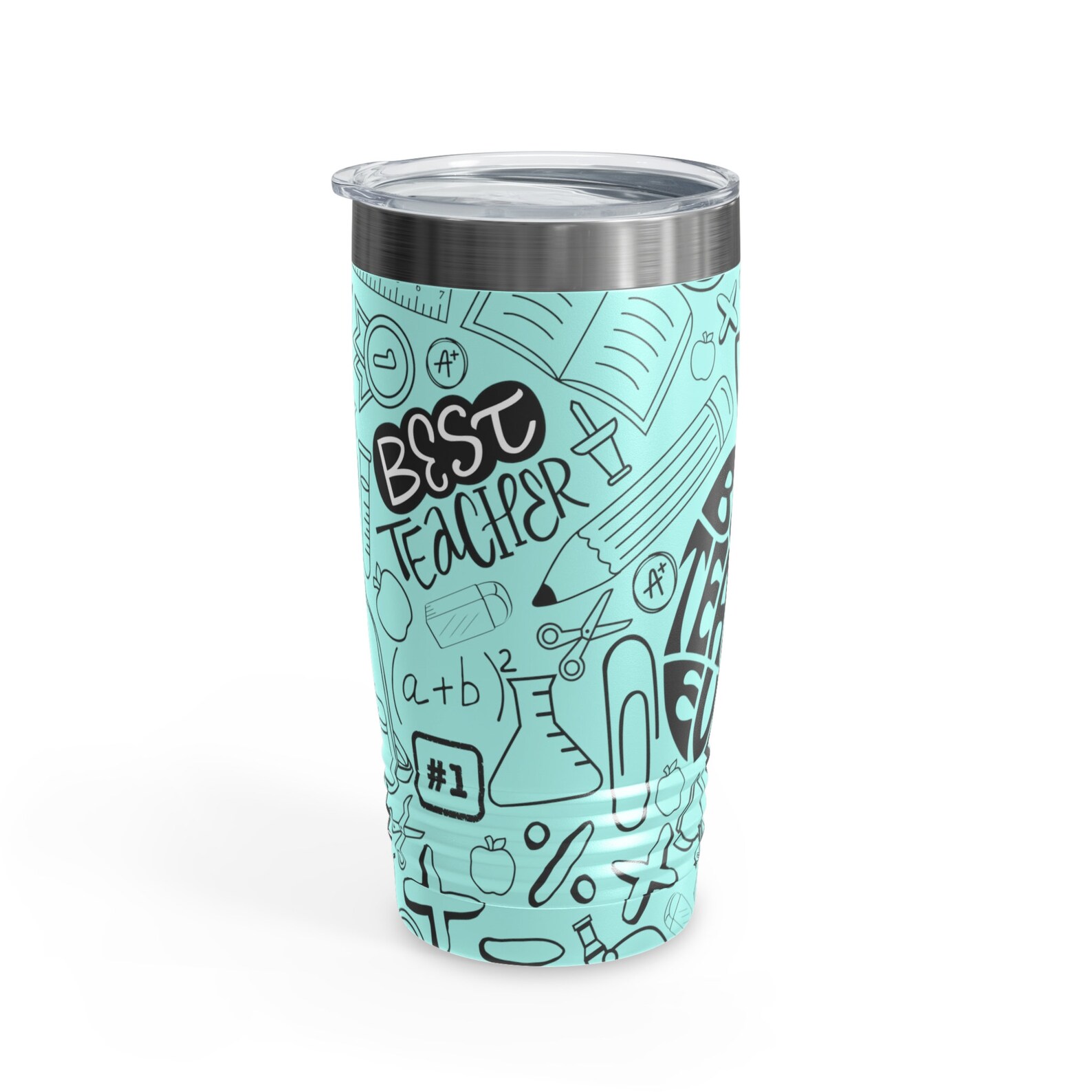 Outline Best Teacher Ever, 20oz Ringneck Tumbler, Unique Present - Etsy