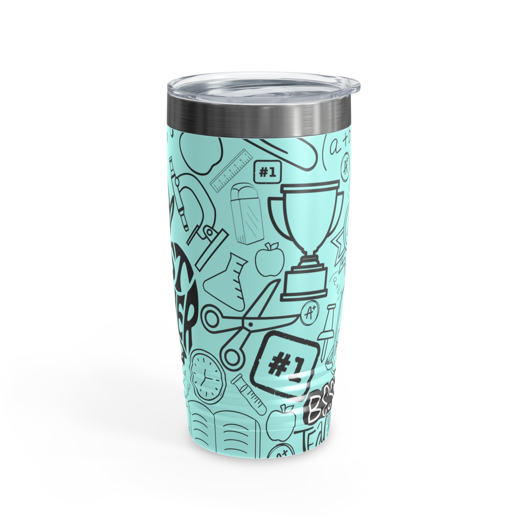 Outline Best Teacher Ever, 20oz Ringneck Tumbler, Unique Present - Etsy