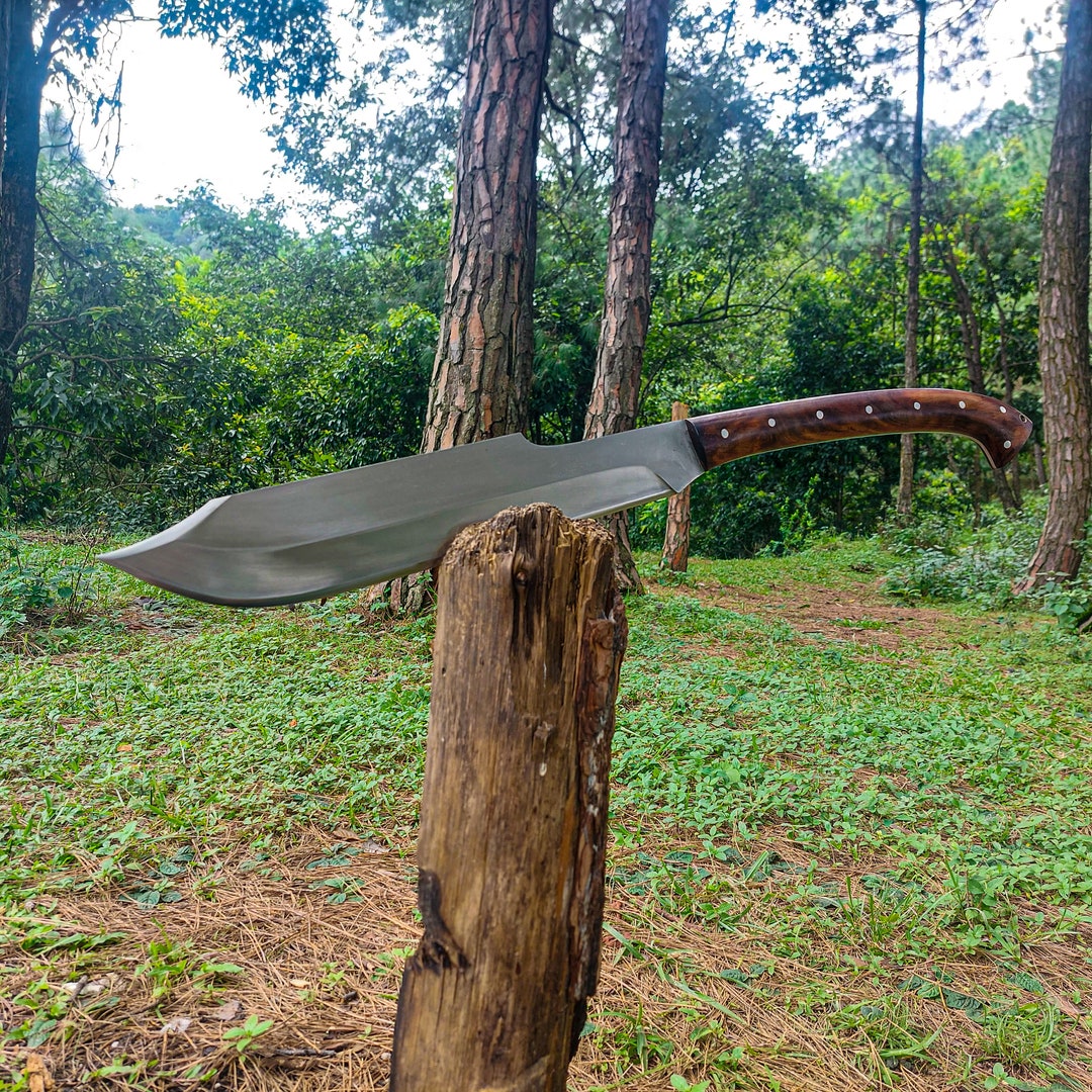 16 Inch Himalaya Long Handle Hand Forged Machete Handmade Wood Splitter ...