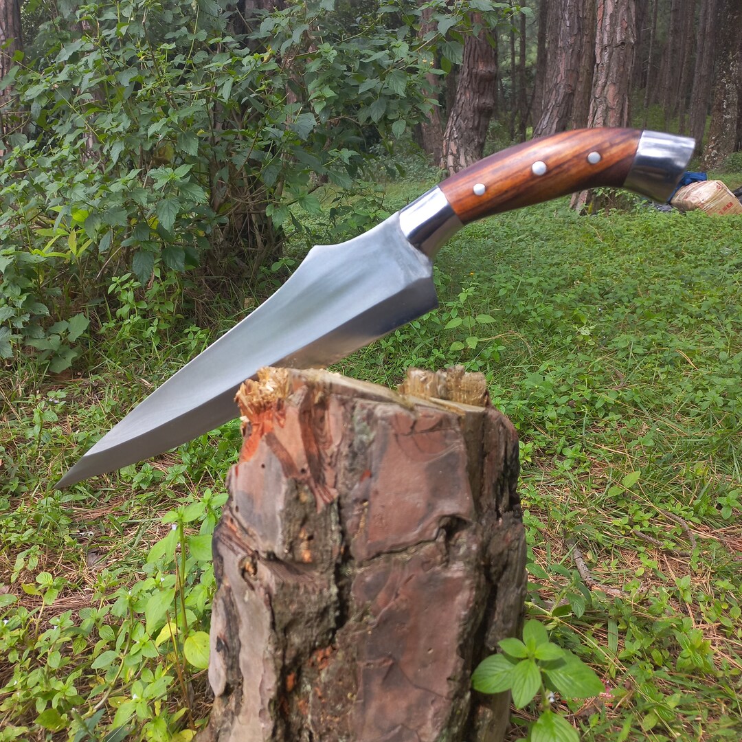 12-inch Handmade Knife: 5160 Carbon Steel Blade From Truck Leaf Spring ...