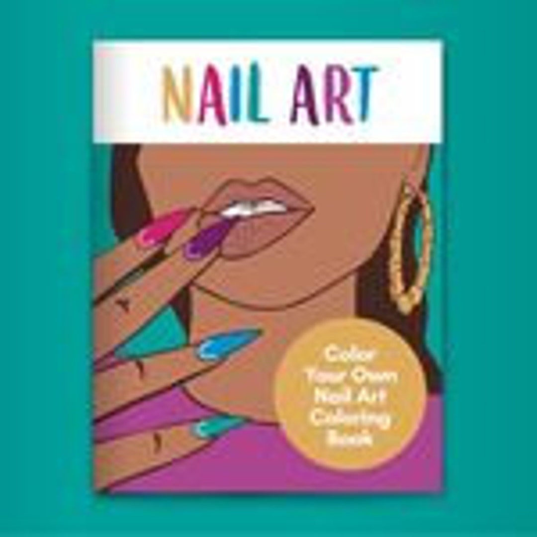 Nail Art Coloring Book - Etsy
