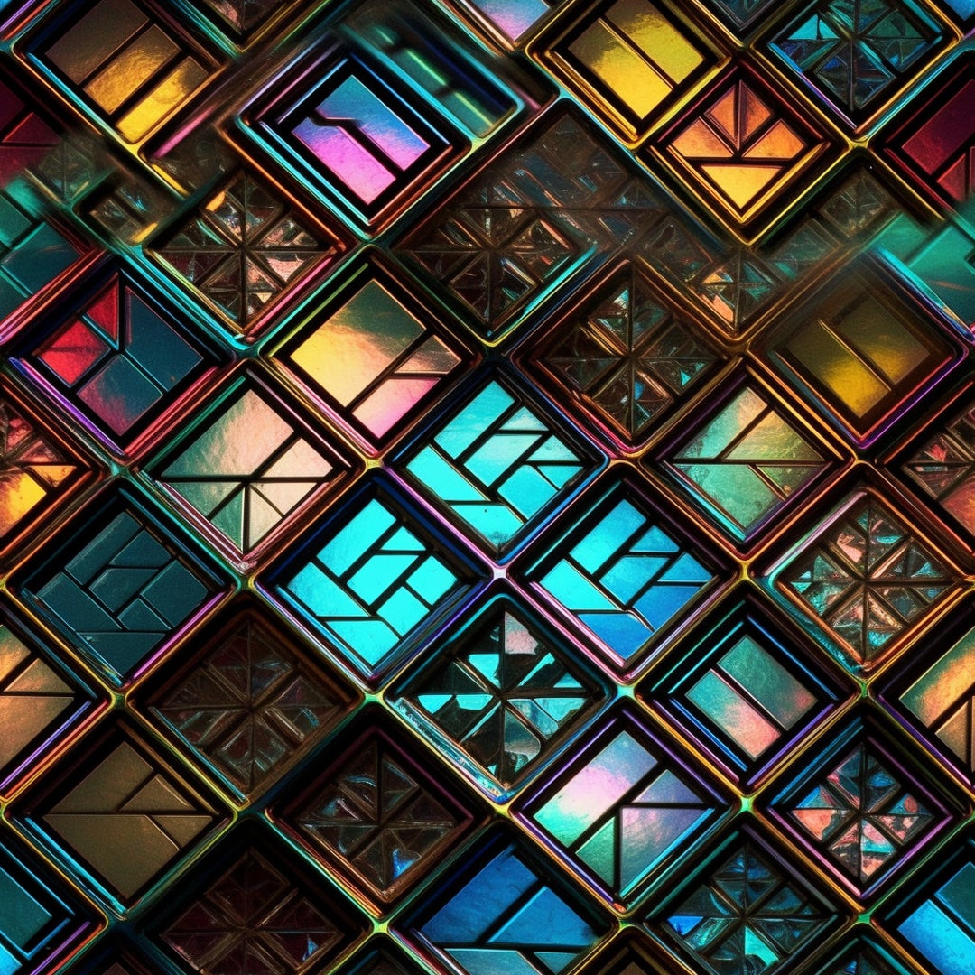 Shiny Iridescent Rainbow Cubes 3, Repeating Seamless Patterns Can Be ...