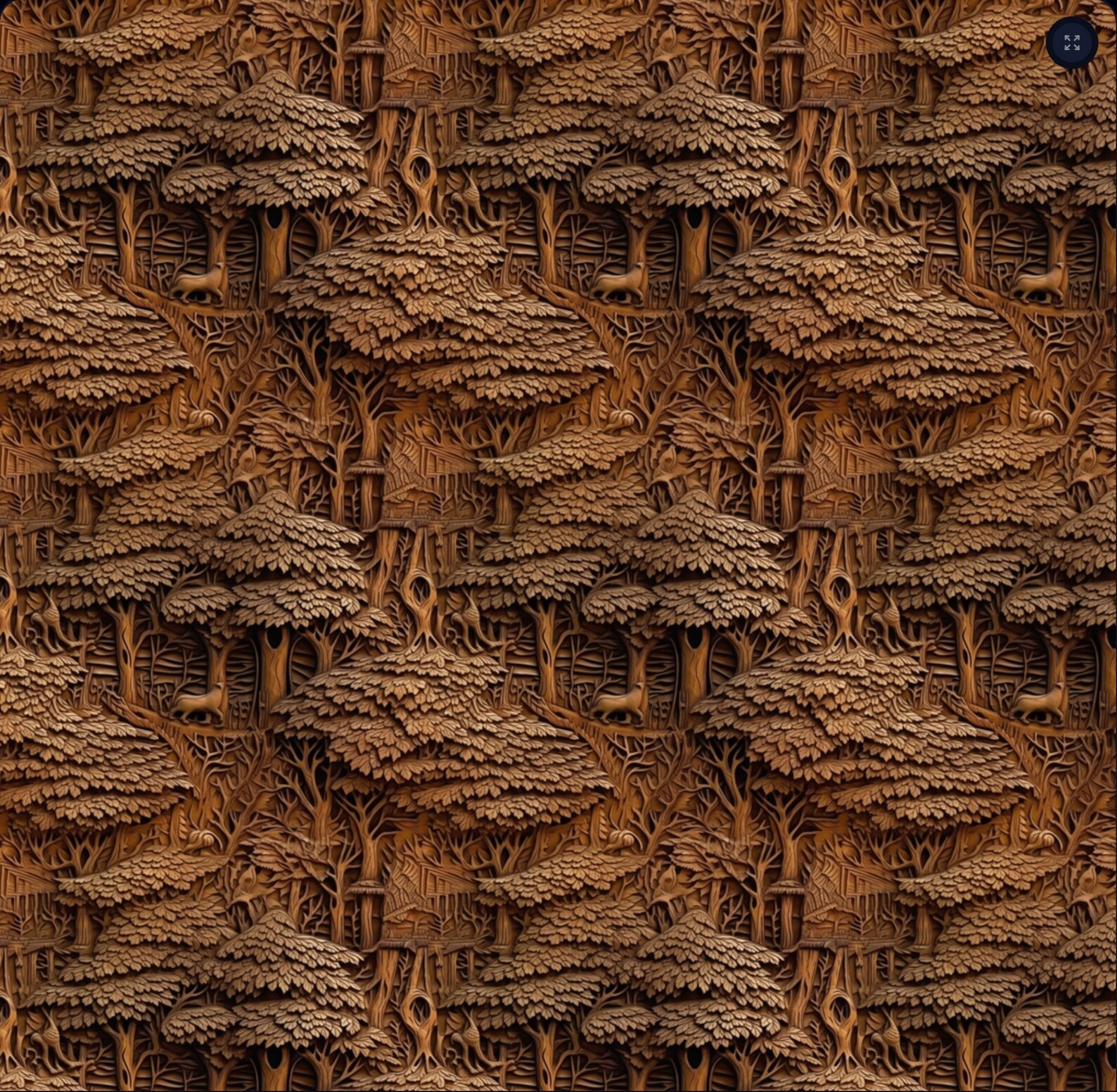 Intricate Wood Carving of Trees 9, Repeating Seamless Pattern. Patterns ...