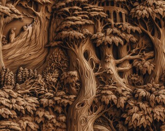 Intricate Wood Carving 7, Repeating Seamless Pattern. Patterns Can Be ...