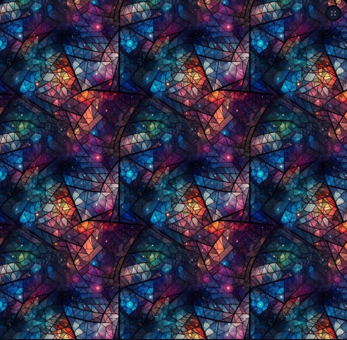 Stained Glass Cosmos 2 , Repeating Seamless Pattern, Patterns Can Be ...