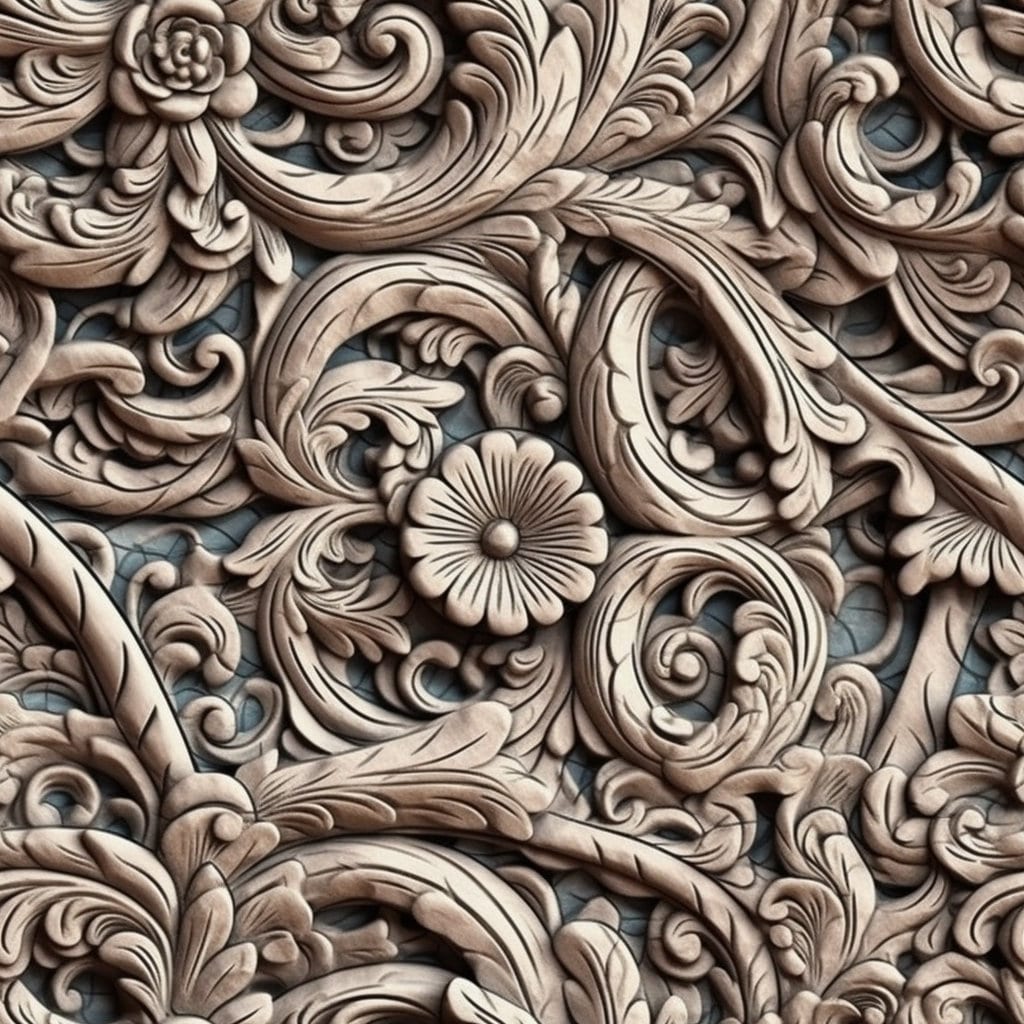 Stonecarving Relief 2, Repeating Seamless Pattern. Patterns Can Be ...