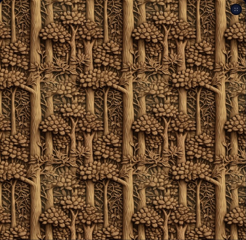 Intricate Wood Carving of Trees 7, Repeating Seamless Pattern. Patterns ...