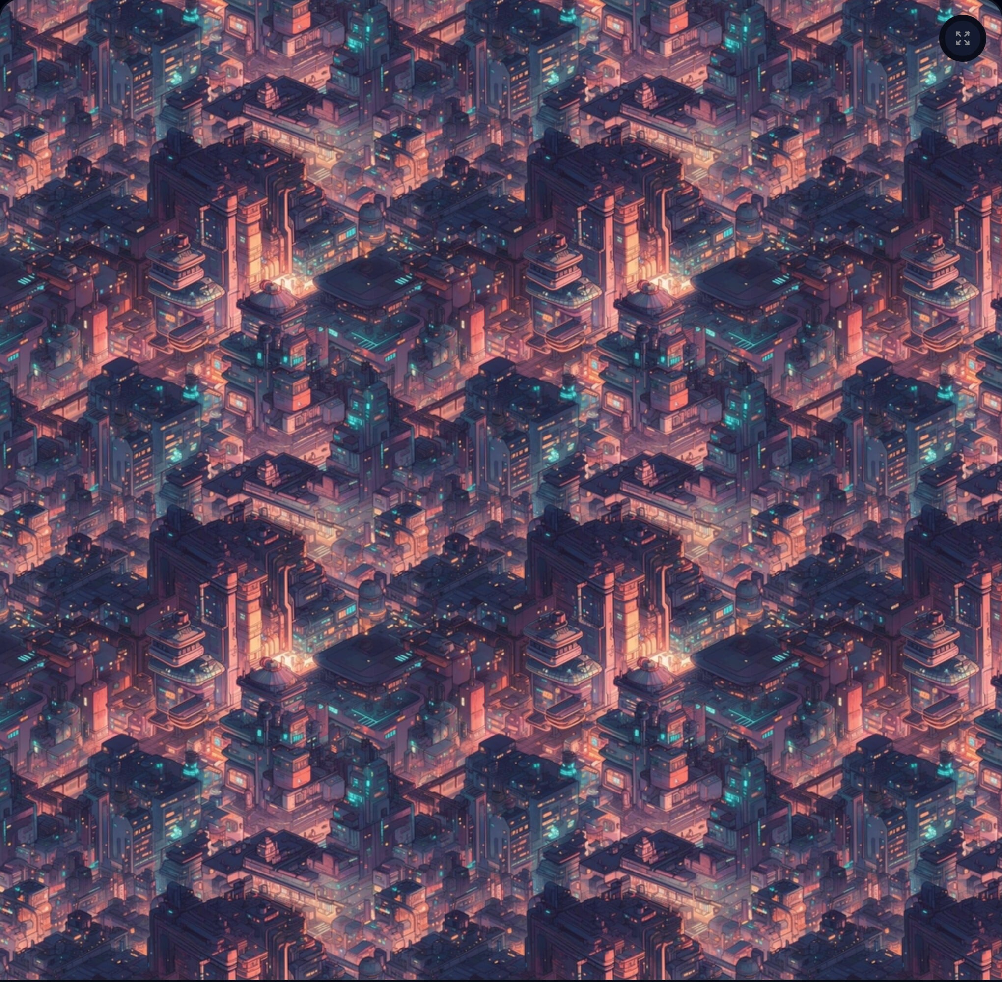 Cyberpunk City Scape 1, Repeating Seamless Pattern, Patterns Can Be ...