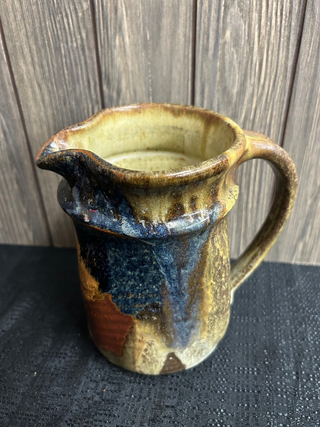 Handmade Stoneware Pitcher 7” Made in 1980 Signed by Maker - Etsy