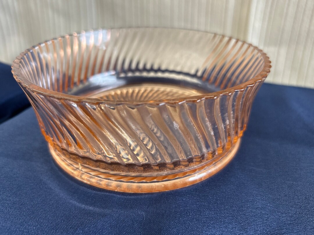 Vintage Pink Depression Glass Candy Dish Bowl - Etsy