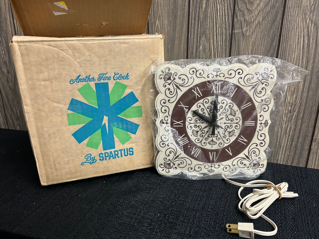 Vintage Another Fine Clock by Spartus Electric Wall Clock - Etsy