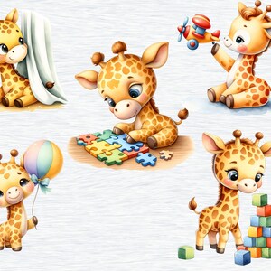 Cute Giraffe Clipart, Giraffe PNG, Baby Animal Clipart, Safari Nursery ...