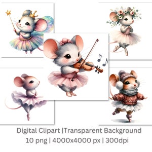 Little Ballerinas Clipart Bundle, Ballet Clipart Bundle, Set of 10 ...