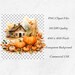 Cottagecore Autumn Clipart Bundle, Fall Pumpkins Digital Art, Rustic ...