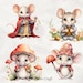 Watercolor Little Mouse Clipart Fairytale Mice 12 PNG Digital Image ...