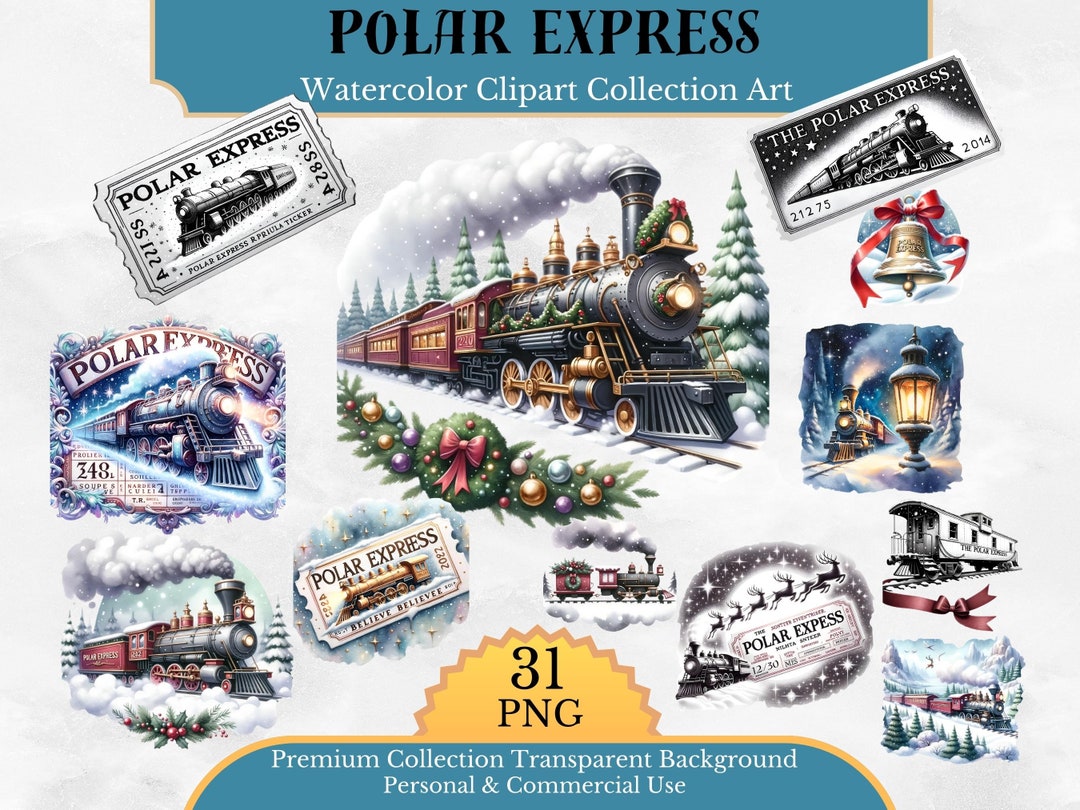 Polar Express Png Sublimation Design, Merry Christmas Png, Happy New ...
