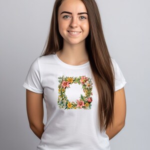 Antique Spring Flowers Floral Card Borders Clipart - Flower Corners ...