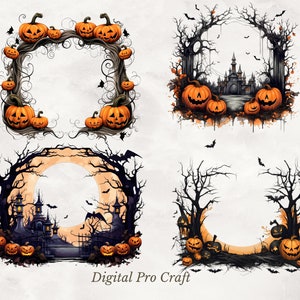 12 Halloween Border Clipart-high Quality Png’s-spooky Clipart ...