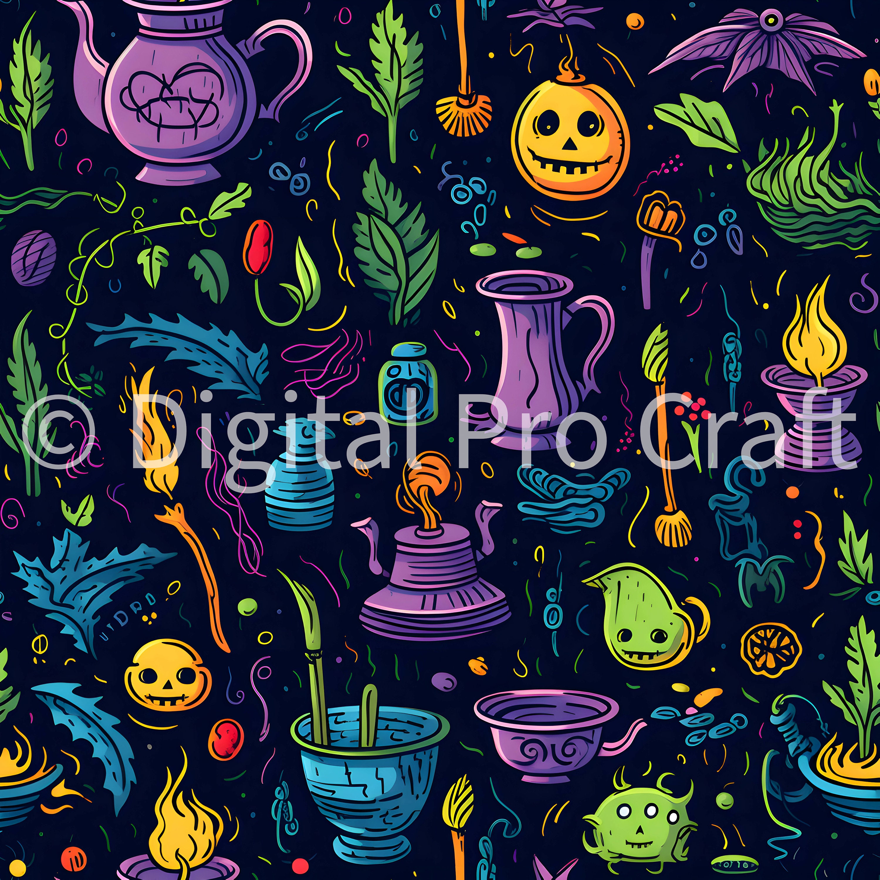 Hocus Pocus SEAMLESS Patterns Halloween Digital Paper 12 - Etsy