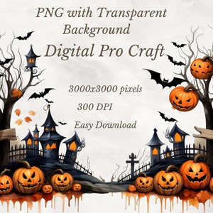 12 Halloween Border Clipart-high Quality Png’s-spooky Clipart ...