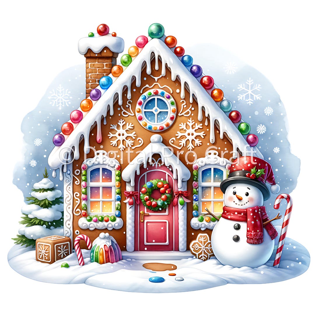 Gingerbread House Png Clipart | Festive Gingerbread House Clipart ...