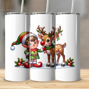 Christmas Elf PNG Clipart Set – Watercolor Digital Images, Holiday ...