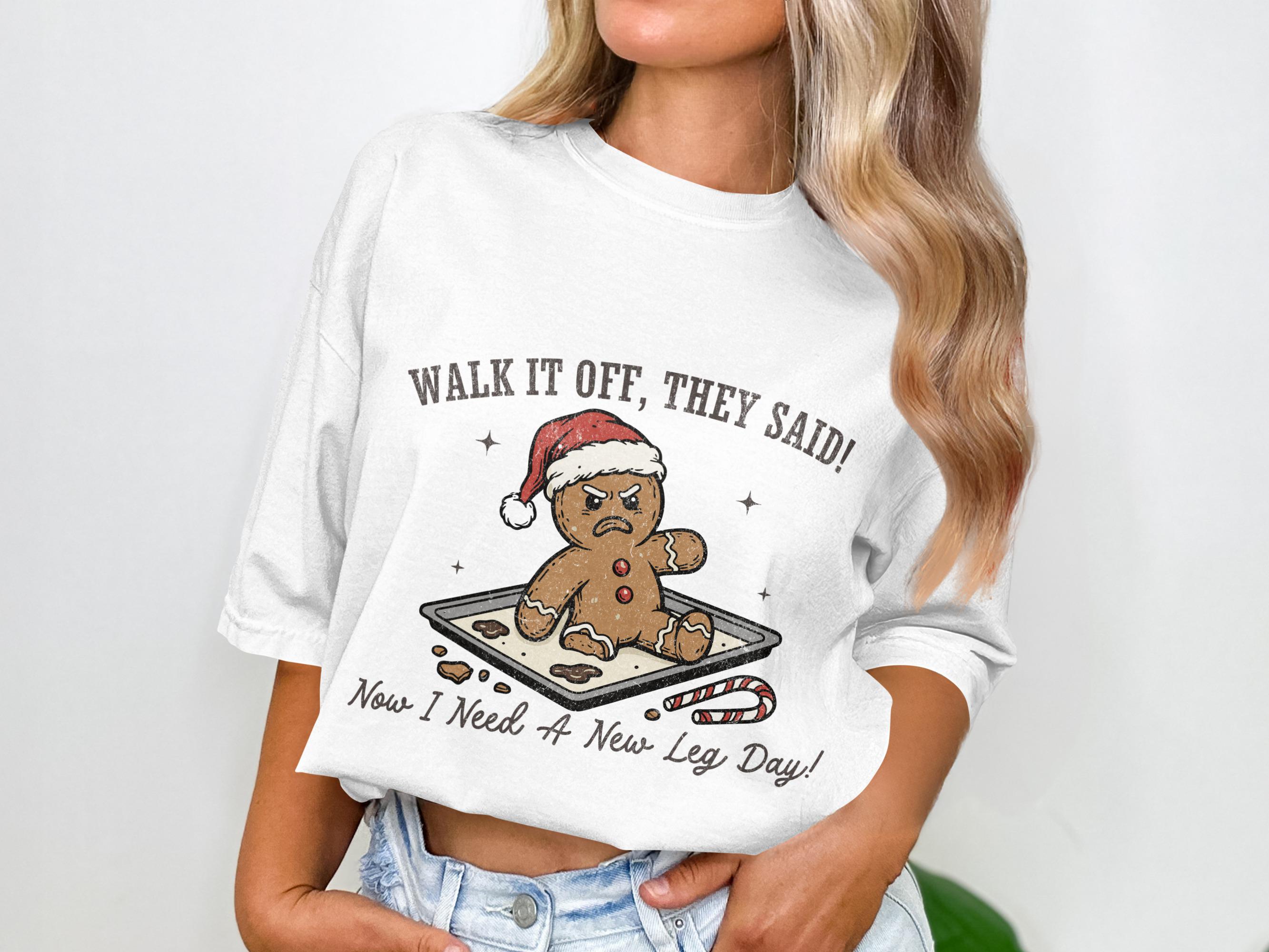 Vintage Grumpy Gingerbread Man PNG SVG, Christmas Leg Day, Funny ...