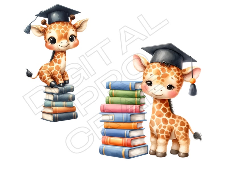 Giraffe Graduation Clipart, Giraffe Clipart, Graduation Clipart ...