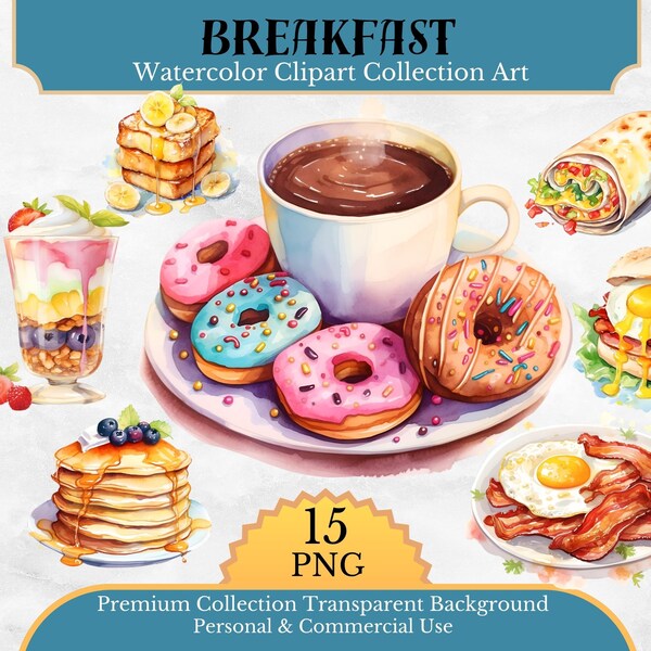 Breakfast Clip Art - Etsy